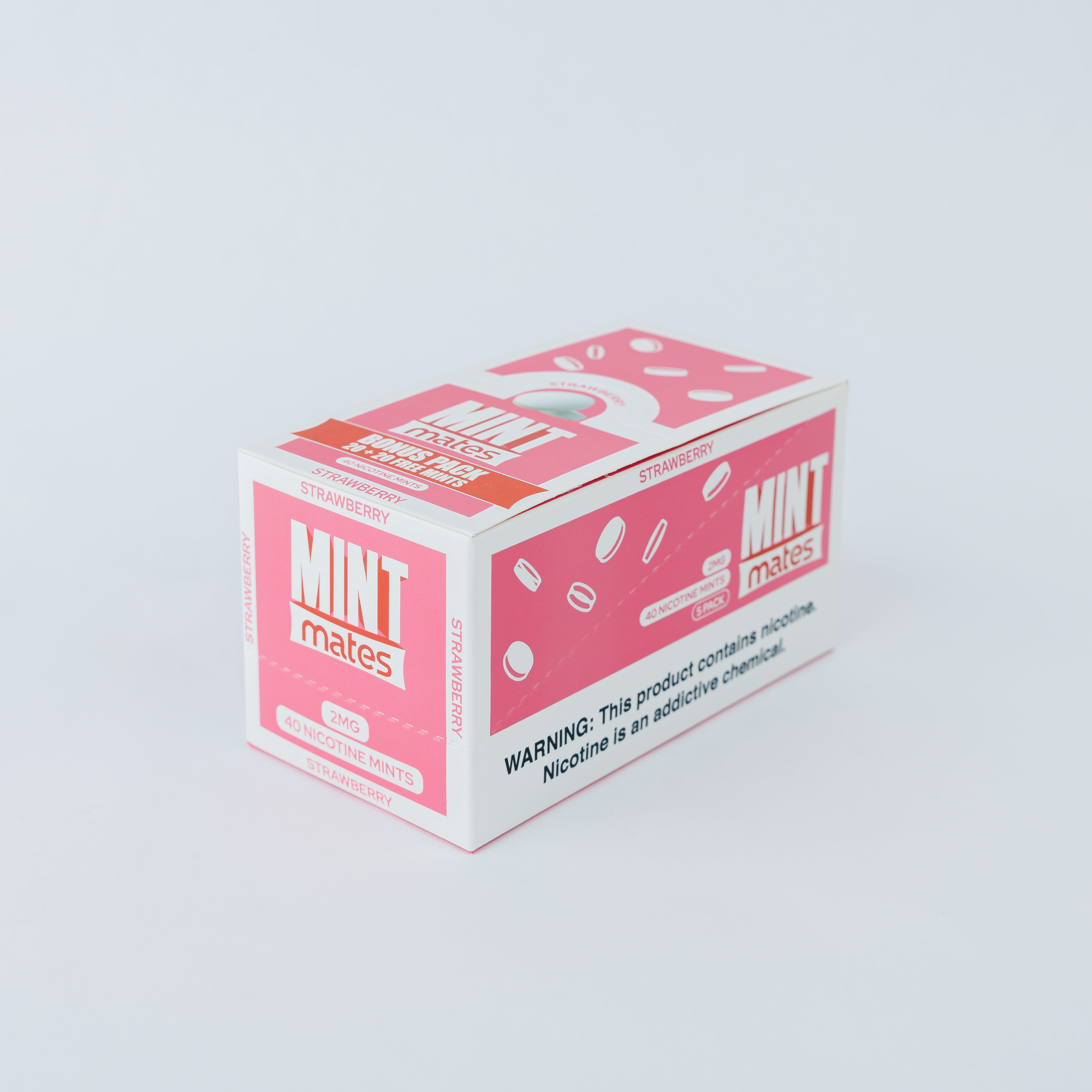 MintMates Nicotine Mints - Strawberry 5PK Box – Mates Brand